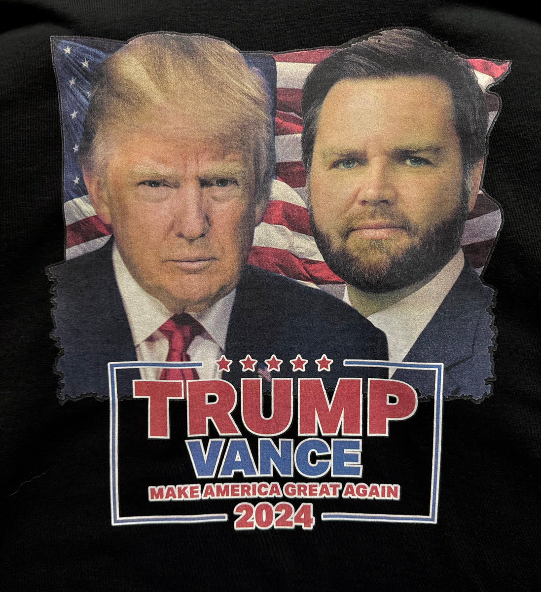 Trump/Vance 2024 "Make America Great Again" photo printed T-shirt ...