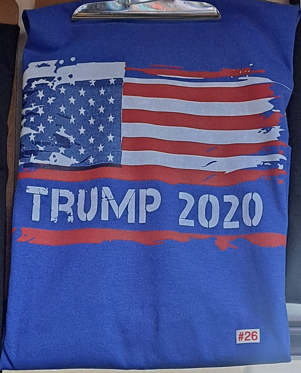 Trump 2020 With American Flag T-Shirt – Trump Gear - Signs, Flags and More!