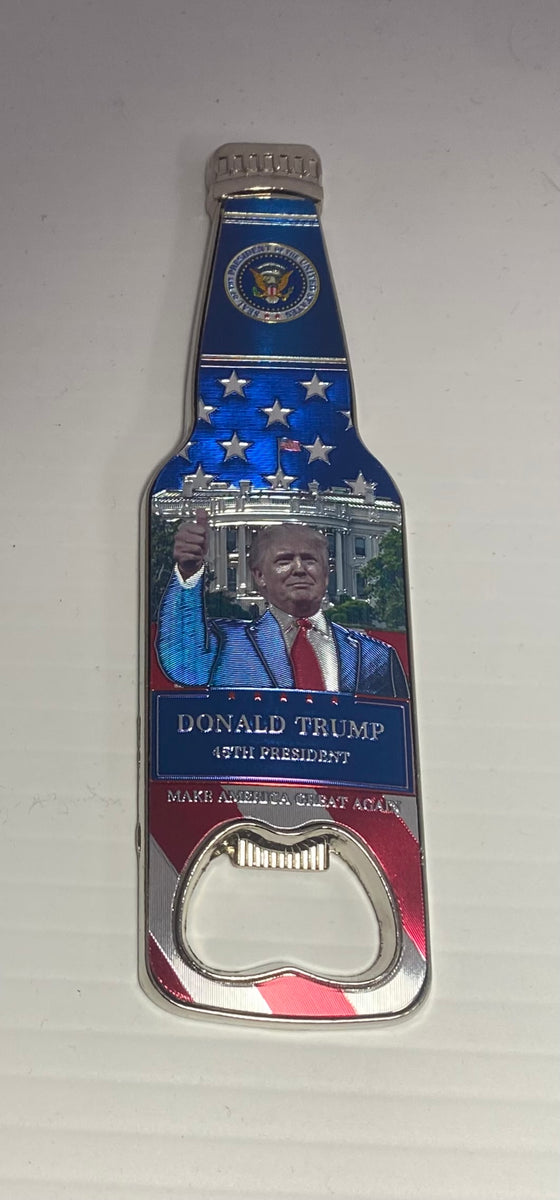 Donald Trump 45th President MAGA metal Bottle Opener – Trump Gear ...