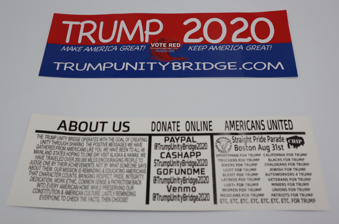 Official Trump Unity Bridge Bumper Sticker – Trump Gear - Signs, Flags ...